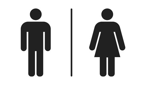 Icono De Signo De Baño De Hombres Y Mujeres Símbolo De Género Para