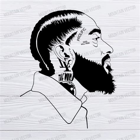 Nipsey Hussle Svg Png File Perfect For Cricut Nipsey Hussle Etsy In