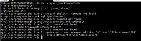 mysql run spark shell command in shell script stack overflow