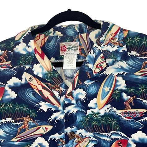 Hilo Hattie The Hawaiian Original Surfer Print Shirt … Gem