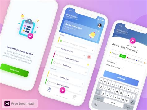 a flutter app based on the design of the to do app