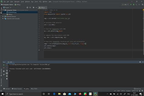 python i have tried to use orb feature extraction but i