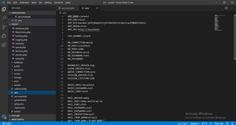 database i m having an error while typing php artisan