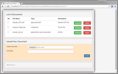 spring mvc 4 fileupload download hibernate mysql example websystique