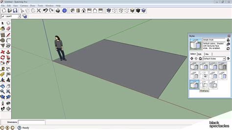 Sketchup Tutorial Sketchup Interface And Basic Tools Black Spectacles