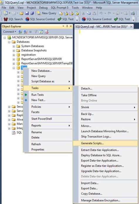 copy table with data from one database to another in sql