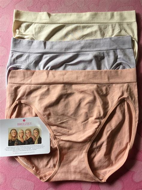 Breezies Seamless Hi Cut Panties Set Of 3 Large Womens Fashion