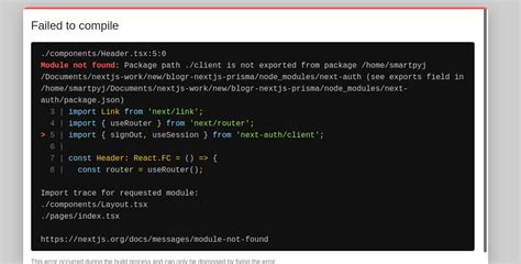 reactjs how to resolve next auth client module not found issue on