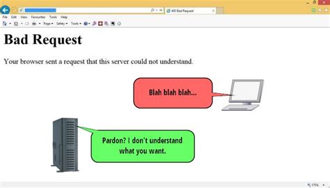 bad request your browser sent a request that this server could not