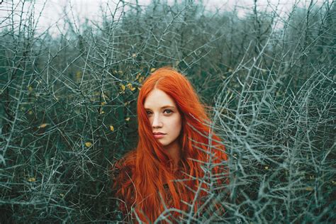 Wallpaper Face Sunlight Forest Women Redhead Model Portrait