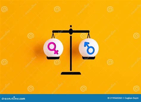 Gender Equality Concept Male And Female Gender Sex Symbols Are In