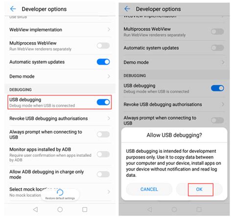 how to turn on usb debugging on huawei device