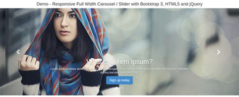 how to create responsive full width carousel slider with