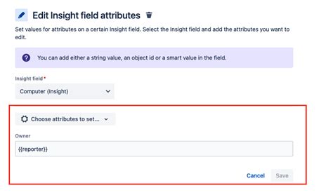how to update asset object attribute using automation with values from