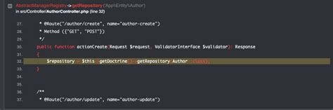 symfony 5 getdoctrine getrepository invalid argument supplied for