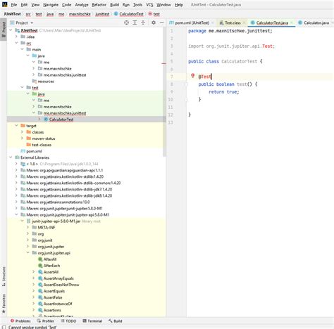 testing intellij junit maven imports all annotations except test