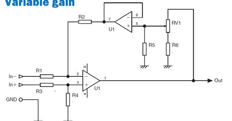 Variable Gain Power Amplifier Circuit Electronic Circuit