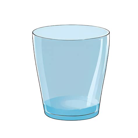 Vacío Vaso Mano Dibujado Dibujos Animados Estilo Ilustración Ai