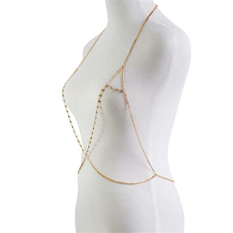 Gold Body Chain Rhinestone Body Chain Bikini Body Jewelry Etsy