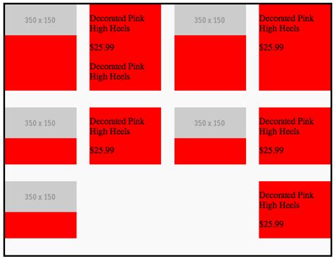 css even flexbox product grid with left alignment