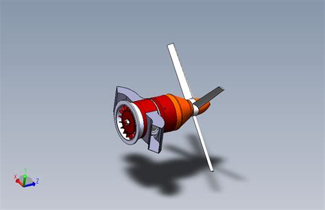 航模发动机及其螺旋桨模型图 Solidworks 2013 模型图纸下载 懒石网