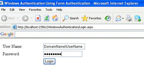 windows authentication using form authentication codeproject