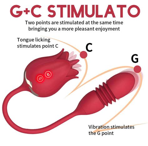 Tongue Clit Licking Rose Toy With Thrusting Vibrator Ootyemo