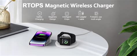 Rtops Wireless Charger 2 In 1 Magnetic Wireless Charging