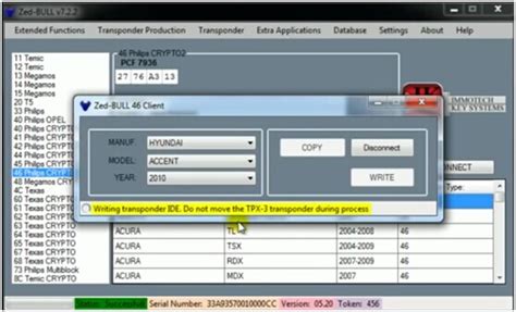 zed bull key programmer copy id46 to a tpx3 transponder