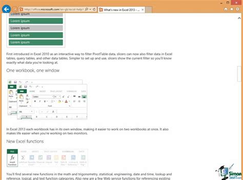 what s new in microsoft excel 2013 simon sez it