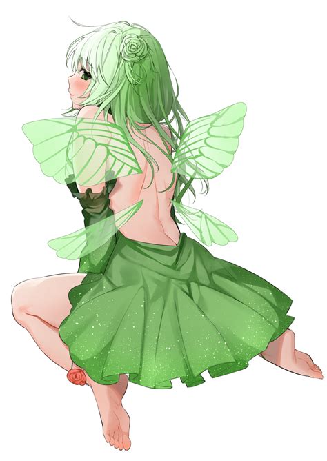 Anime Lifting Dress Portrait Emori Miku Blue Eyes Digital Art