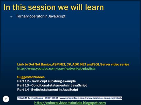 sql server and c video tutorial ternary operator