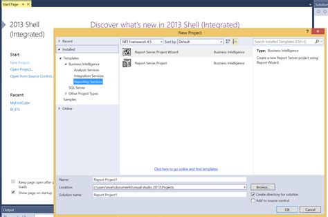 sql server business intelligence features creating reports based on