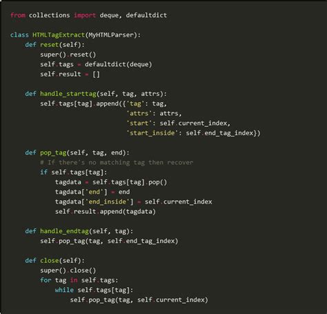 source map html tags in python