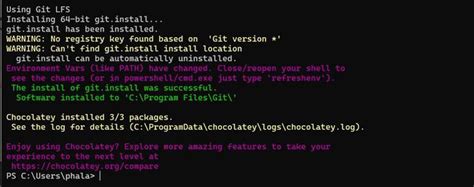 how to install git on windows using chocolatey geeksforgeeks