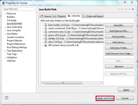 download selenium jars and configure in eclipse digitalocean