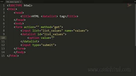 html datalist tag youtube