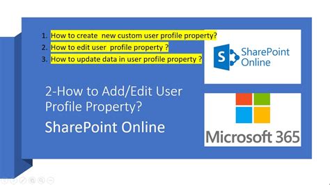 8 how to add edit user profile property in sharepoint online youtube