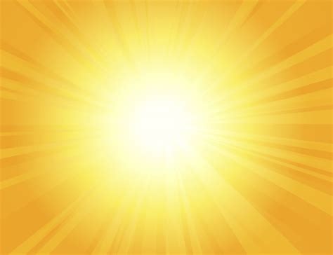 Premium Vector Sun Rays With Sunbeams On An Orange Background Bright