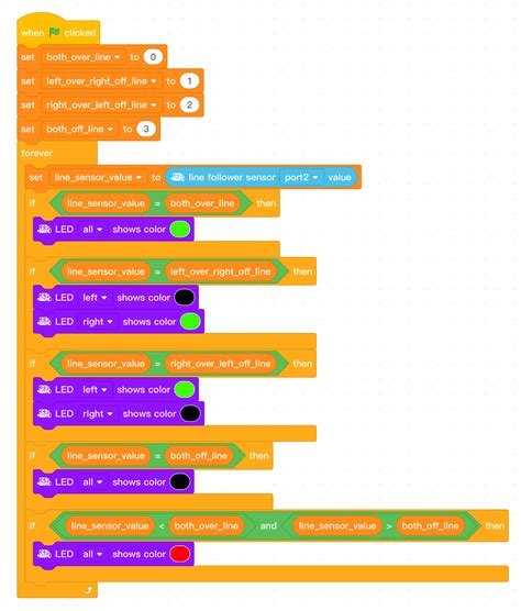line follower example code in mblock5 mbot makeblock forum