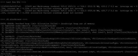 node js javascript heap out of memory stack overflow