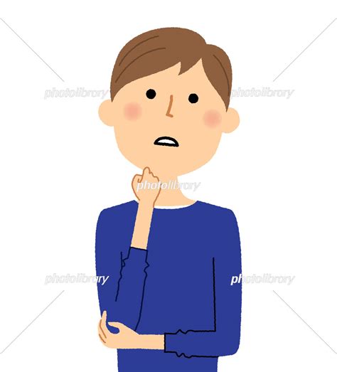 若い男性 考える イラスト素材 [ 4940699 ] フォトライブラリー Photolibrary