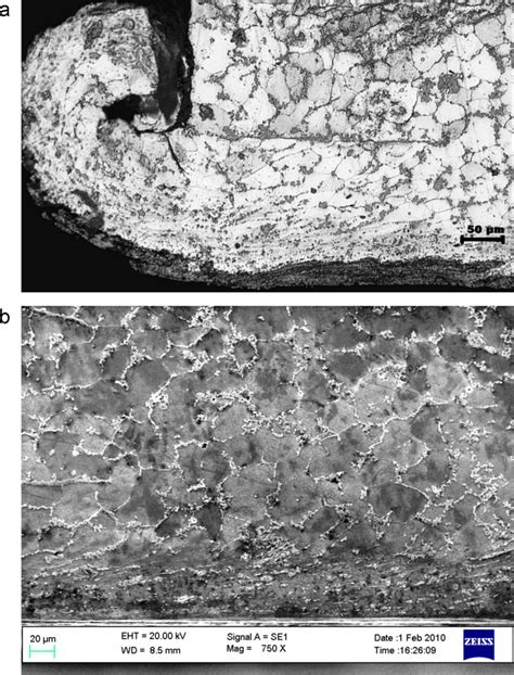 Cross Sectional Microstructures From Sub Surface Locations Of Mrc