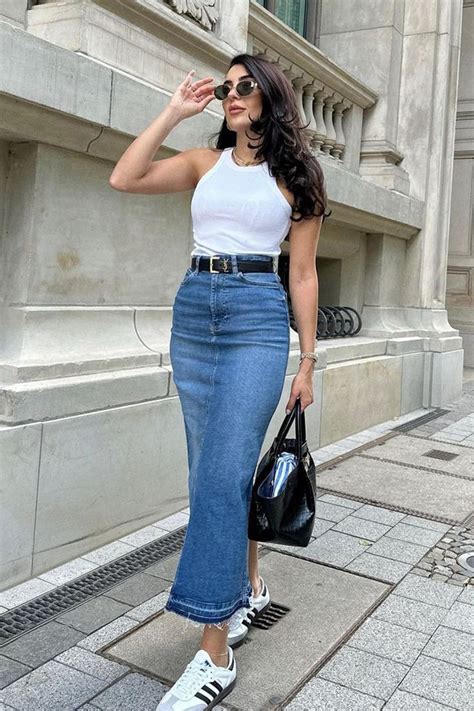 Denim Maxi Skirts Are So Chic And Stylish Check Out These Super Cute