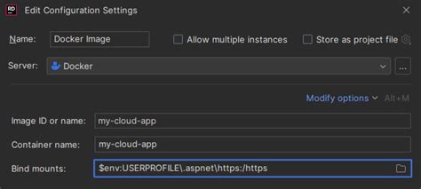 environment variables in docker bind mount rider support jetbrains