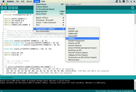 programming attiny85 and attiny45 with arduino ide quadmeup