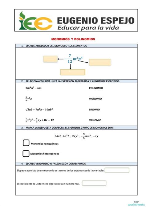 Descomposición De Números Ficha Interactiva Topworksheets