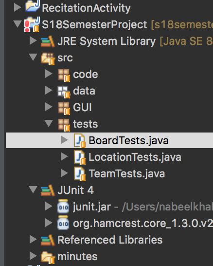 java classnotfoundexception when running a junit test from a separate