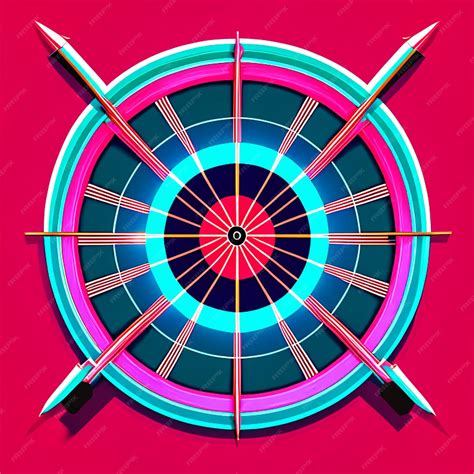 Premium Ai Image Red Dart Arrow Hitting In The Target Center Of Dartboard