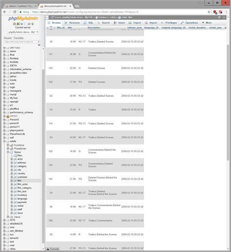 horizontal scrollbar not visible issue phpmyadmin phpmyadmin my xxx